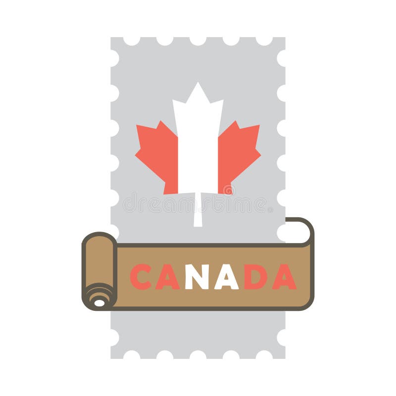 Canada Postal Stamp. Vector Illustration Decorative Design Stock Vector ...