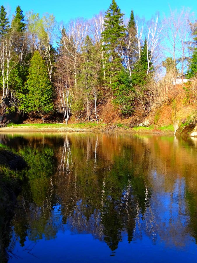 Canada, Province of Quebec, Armagh River Stock Image - Image of fall ...