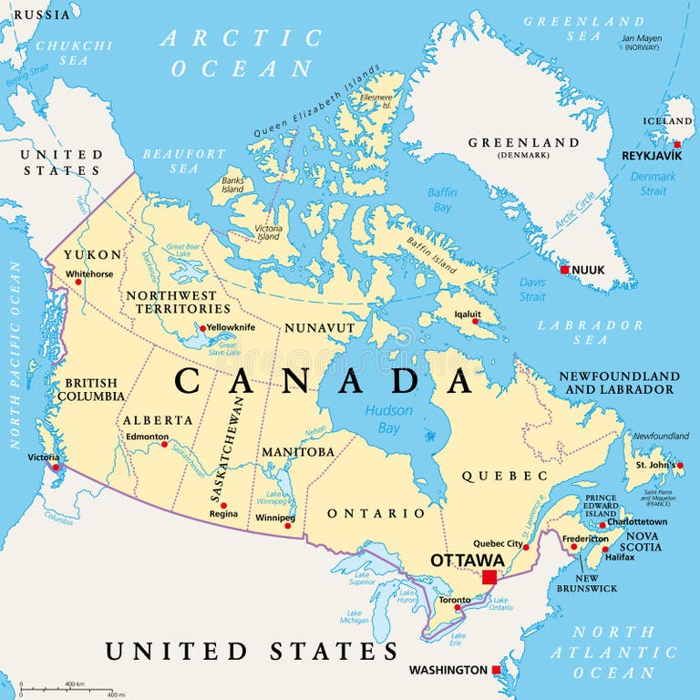 North America States Canada Provinces Map Stock Illustrations – 123 ...