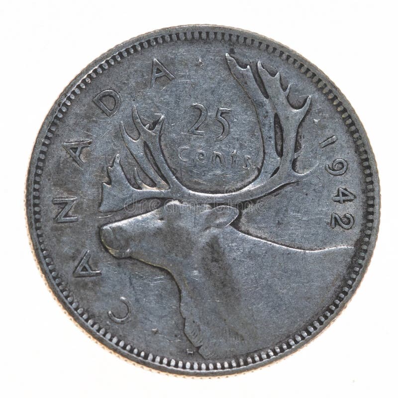 Canada 1942 Quarter Moose Side Editorial Photography - Image of ...