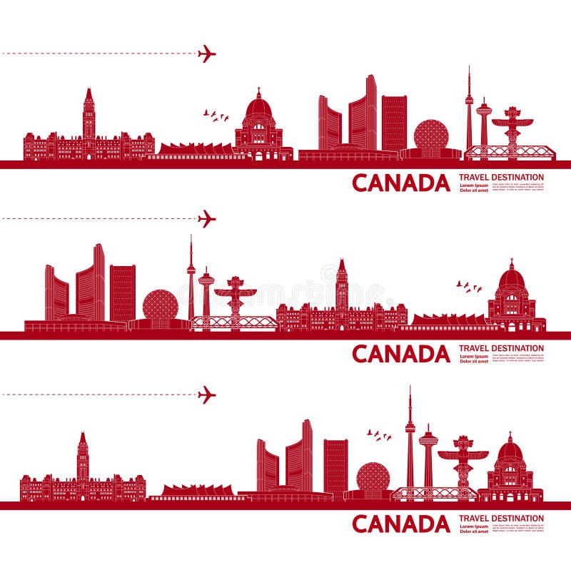 Canada Travel Destination Vector Illustration Stock Vector ...