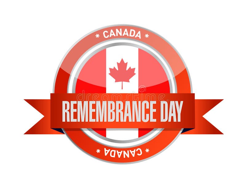 Canada Remembrance Day Seal Illustration Design Stock Illustration ...