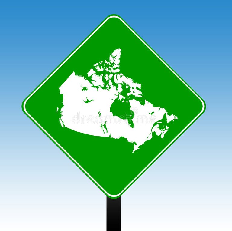 Canada Road Sign Map Stock Illustrations – 842 Canada Road Sign Map ...