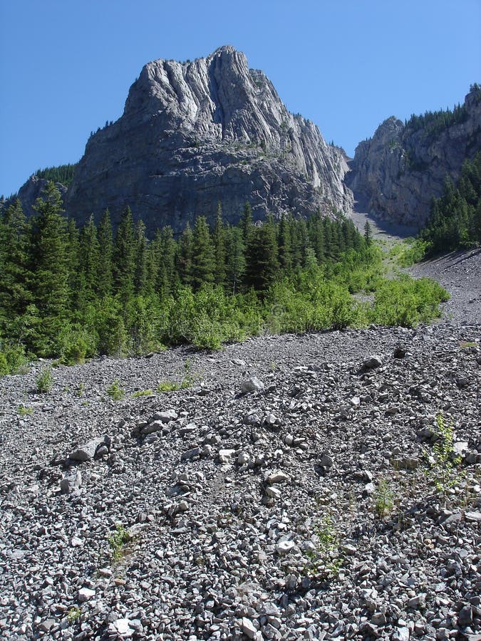 Canada Rocky Mountain Rock Slide Stock Photo - Image of rock, slide ...