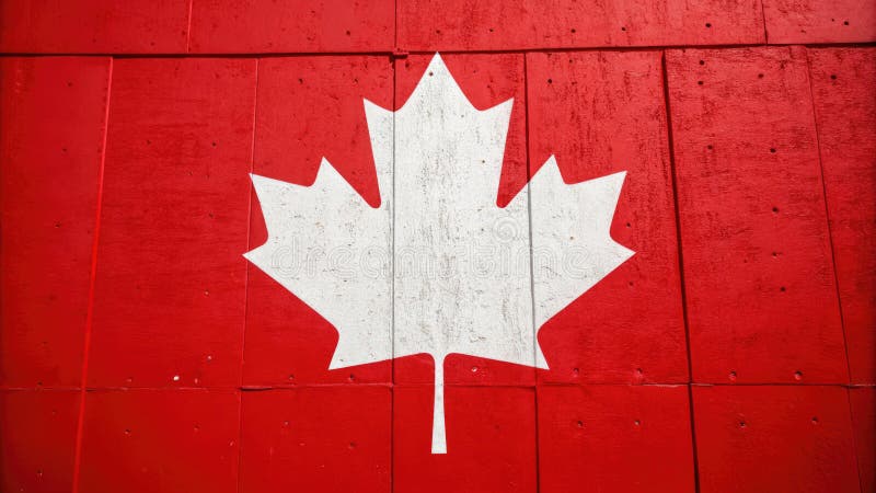 Canada S Iconic Flag with Red Background,white Maple Leaf,symbolizing ...
