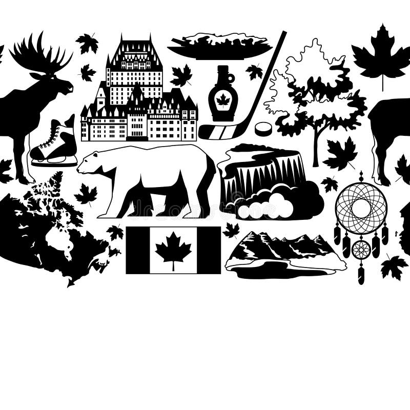 Canada seamless pattern. stock vector. Illustration of pattern - 127220151