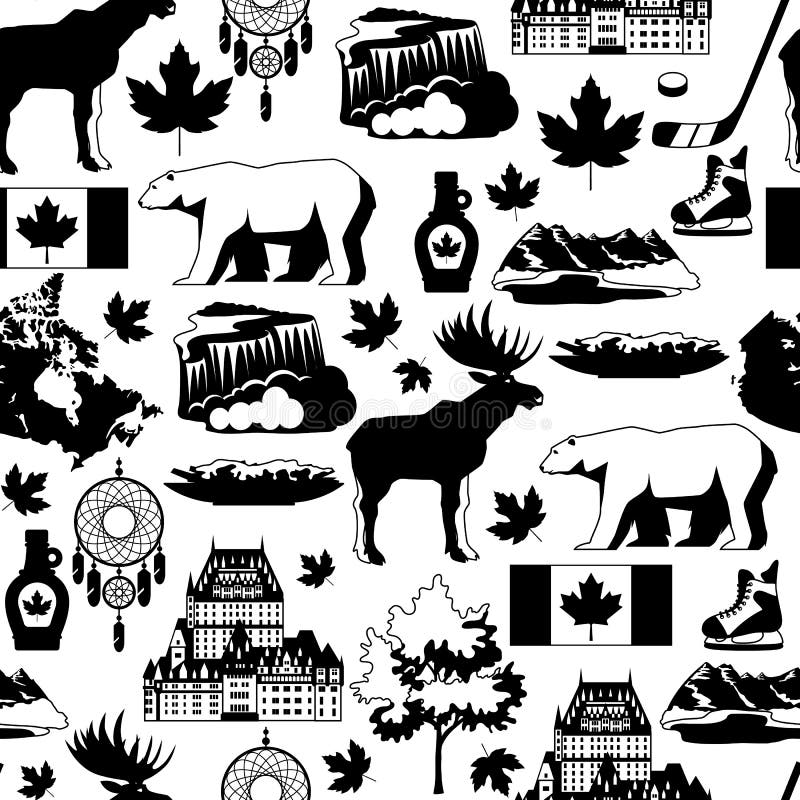 Canada seamless pattern. stock vector. Illustration of pattern - 127220151