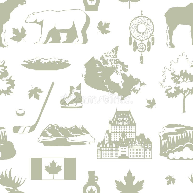 Canada seamless pattern. stock vector. Illustration of pattern - 127220151