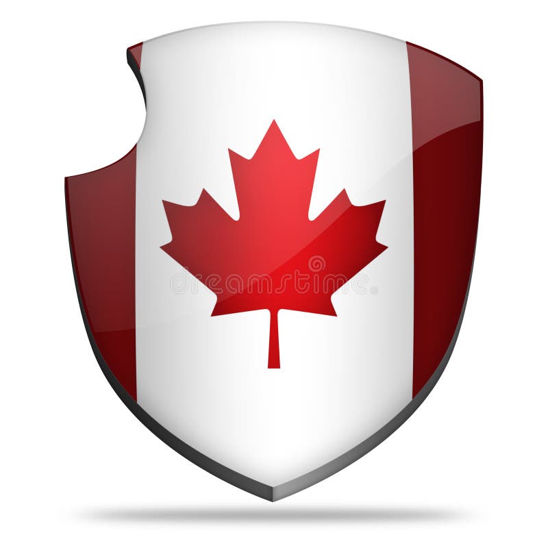 Canada shield stock illustration. Illustration of flag - 9418226
