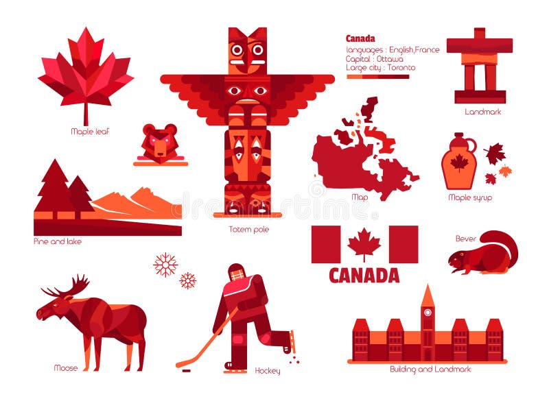 Canada Sign and Symbol, Info-graphic Elements. Stock Vector ...