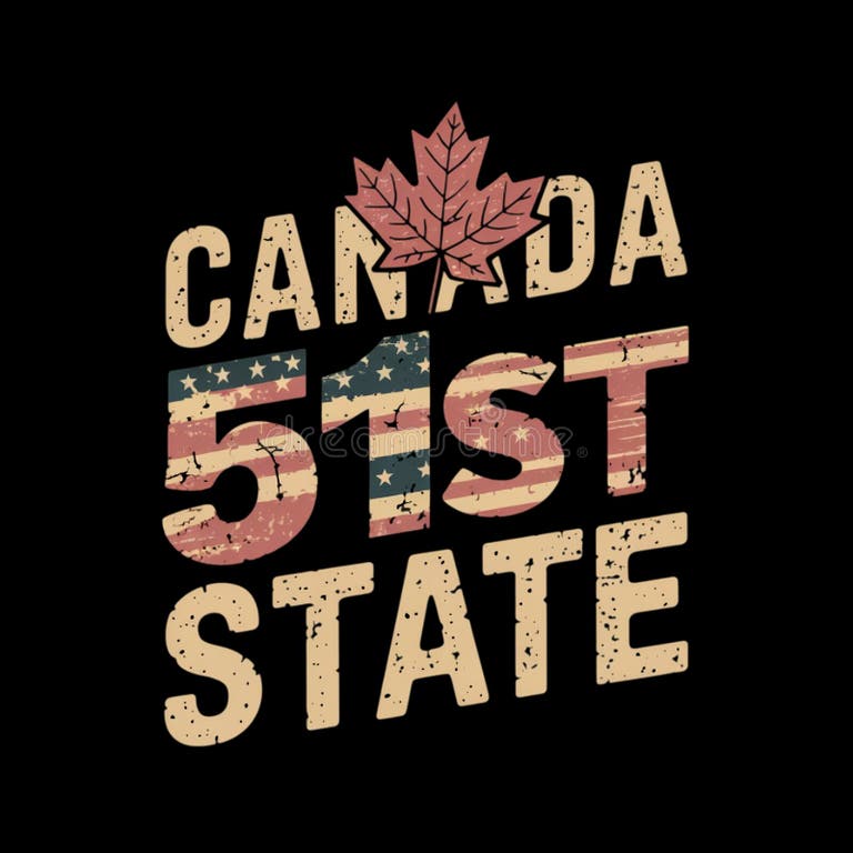 Canada 51st State with 51st Featuring an American Flag Pattern Stock ...