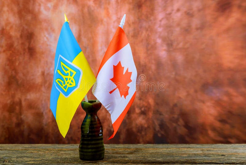 Canada Supporting Ukraine during Russian Aggression with the Flag of ...