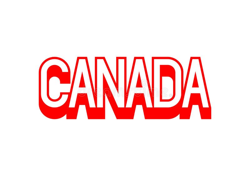 Canada Text with 3d Isometric Effect Stock Vector - Illustration of ...