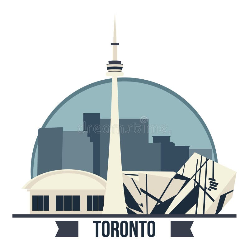 Canada Landmarks Isolated Vector Editorial Image - Illustration of ...