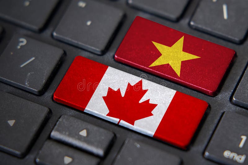 Canada and Vietnam Flags on Computer Keyboard Stock Photo - Image of ...