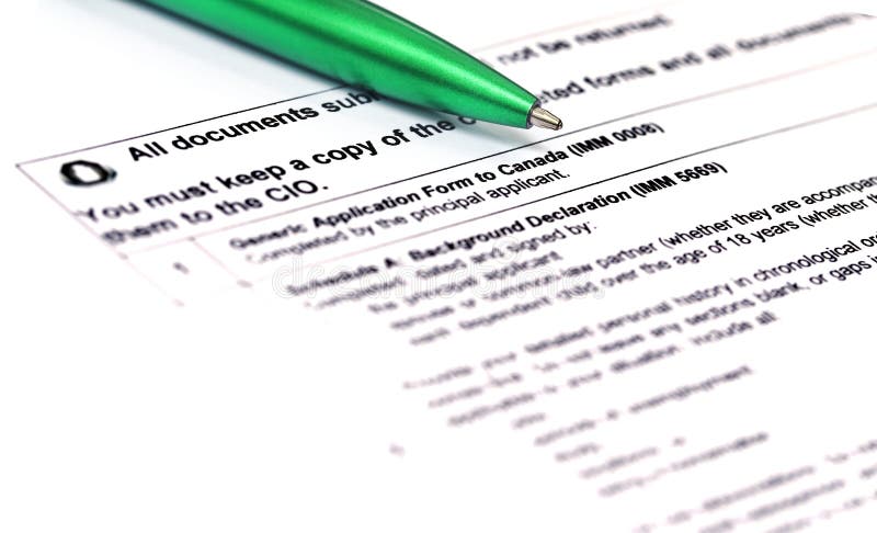 Canada Visa Application Form Stock Photo - Image of passport, filling ... Canada Visa Application Form Stock Photo - Image of passport, filling ...