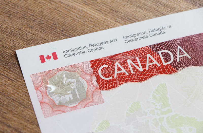 Canada Work Permit. editorial stock photo. Image of retail - 276035258