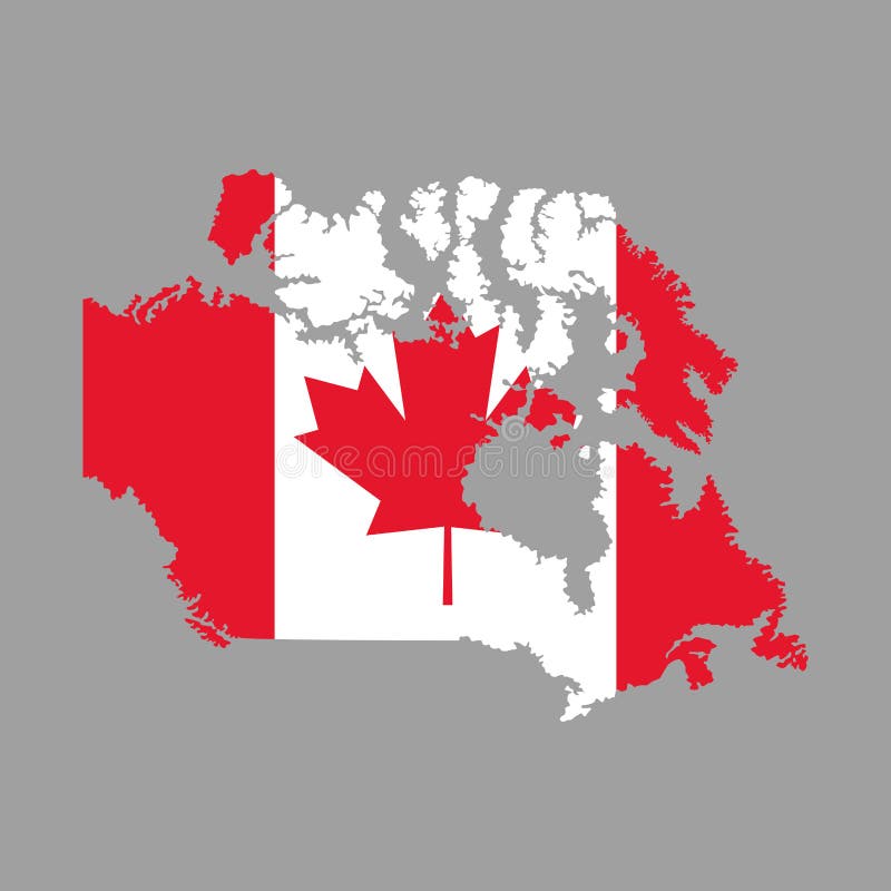Canadas County Design. Maple Leaf Icon. Map Icon Stock Illustration ...