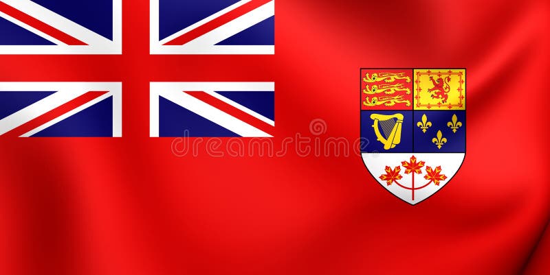 Canadese Rode Vlag 1957-1965 Stock Illustratie - Illustration of ...