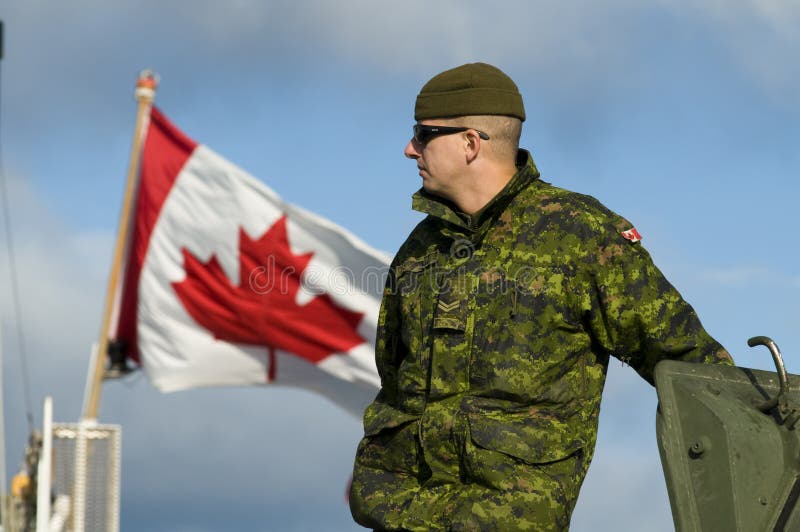 Canadian soldier stock photo. Image of assault, sand - 15693698