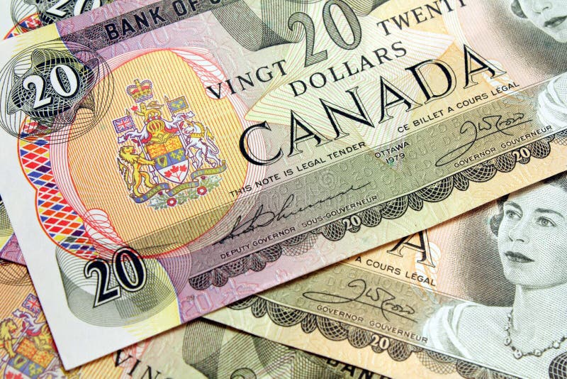 Canadian $20 bills stock photo. Image of queen, coat, elizabeth - 8131380