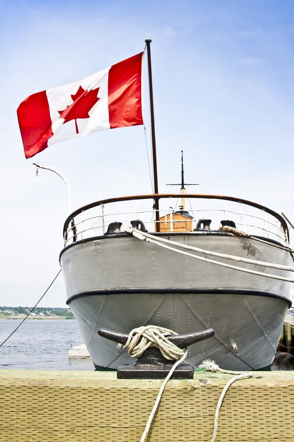 Canadian boat at harbor stock photo. Image of color, breeze - 25854864