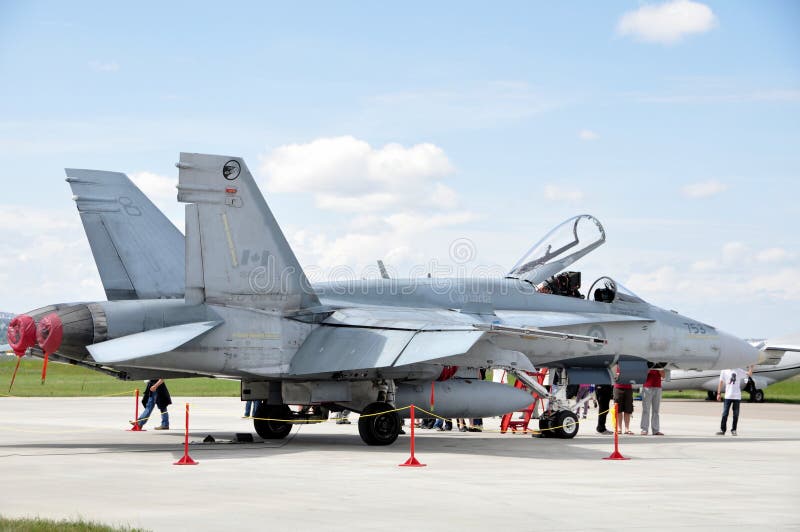 Canadian CF-18 Fighter editorial photography. Image of east - 15558807