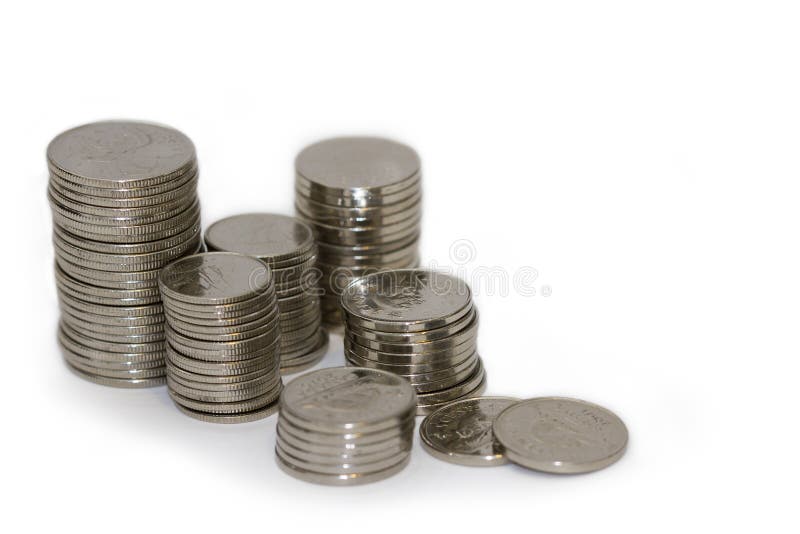 Coin Money in Stacks stock photo. Image of pennies, stack - 45702