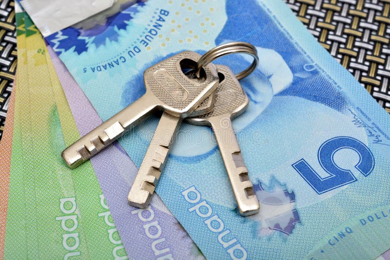 Canadian Dollars Currency Bank Notes Background Stock Image - Image of ...