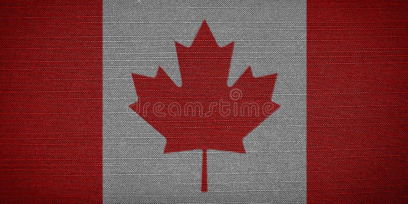 Canadian fabric flags stock image. Image of burlap, country - 91372581