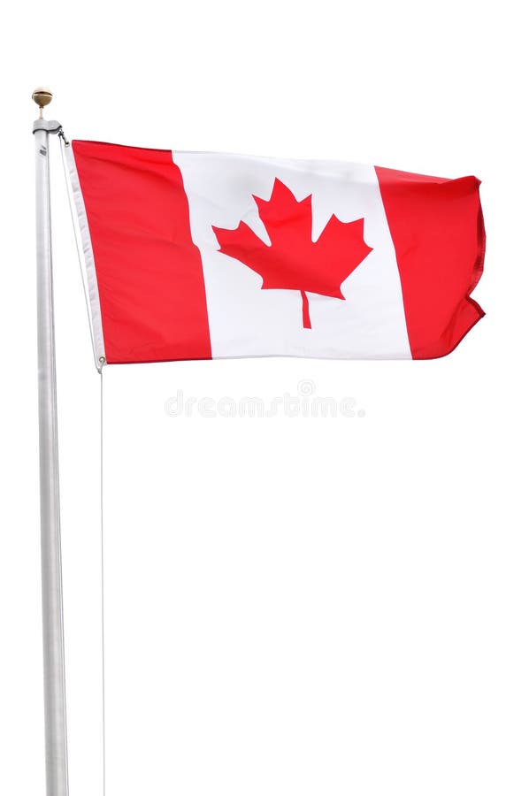Canadian Flag stock image. Image of pole, flagpole, vertical - 14913797