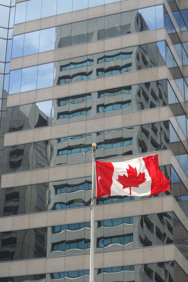 Canadian flag stock photo. Image of windows, trading, fronted - 9938536