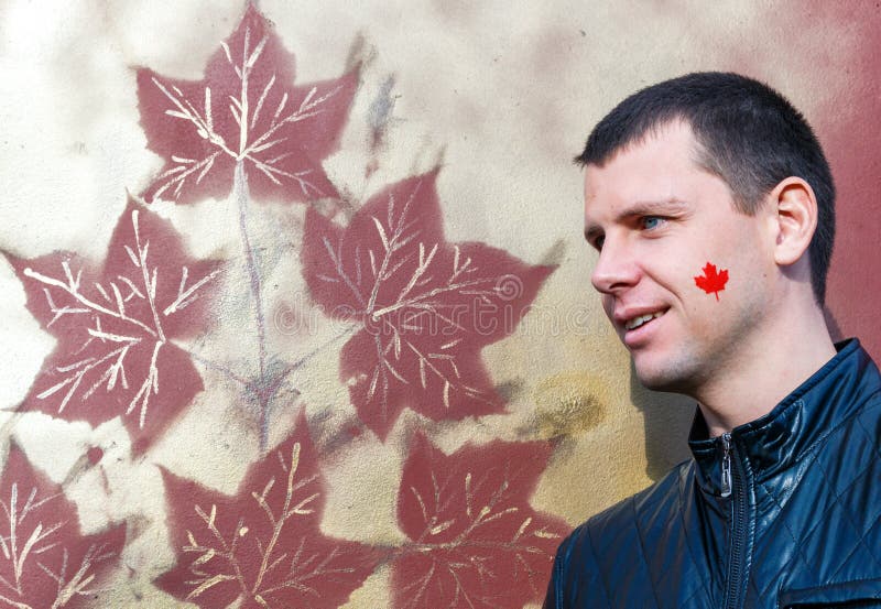 Canadian Flag Face Paint Stock Photos - Free & Royalty-Free Stock ...