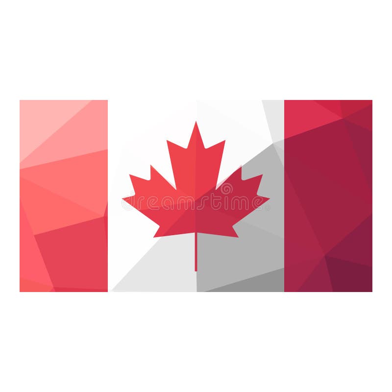 Canadian Flag Geometric Design. Stock Vector - Illustration of isolated ...