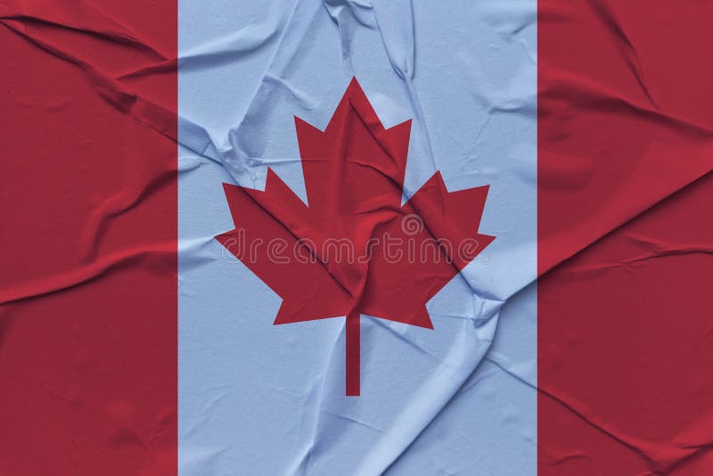 Canadian Flag Made of Crumpled Paper Stock Photo - Image of country ...