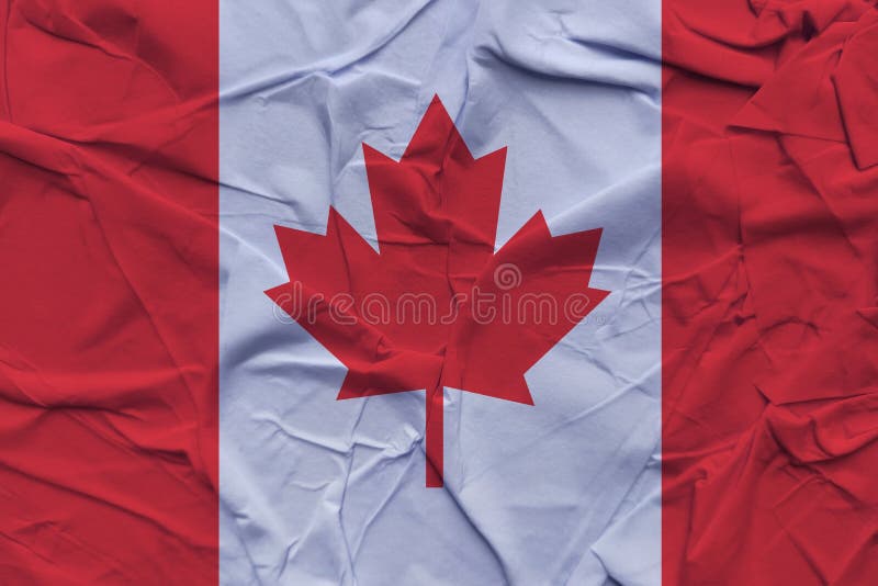 Canadian Flag Made of Crumpled Paper Stock Image - Image of politics ...