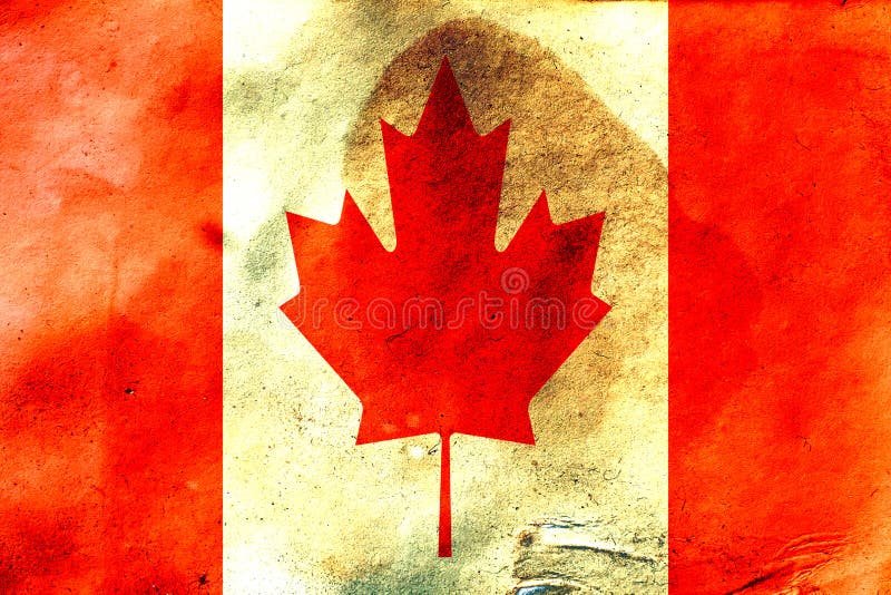 Canadian Flag with Texture. Template for Design Stock Image - Image of ...