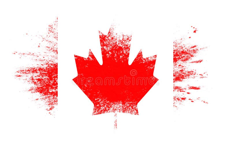 Canadian Flag with Texture. Template for Design Stock Image - Image of ...