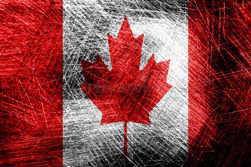 Canadian Flag with Texture. Template for Design Stock Image - Image of ...