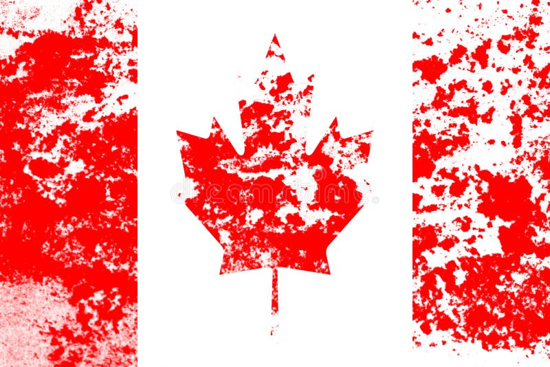 Canadian Flag with Texture. Template for Design Stock Photo - Image of ...