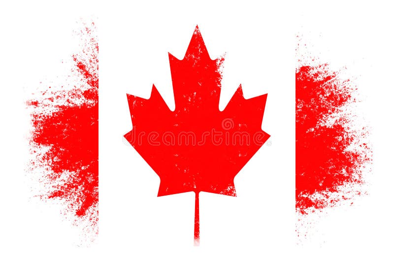 Canadian Flag with Texture. Template for Design Stock Image - Image of ...