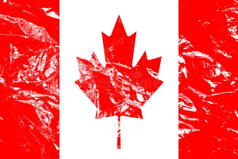 Canadian Flag with Texture. Template for Design Stock Illustration ...
