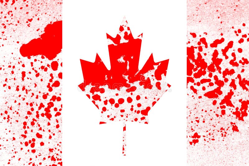 Canadian Flag with Texture. Template for Design Stock Illustration ...