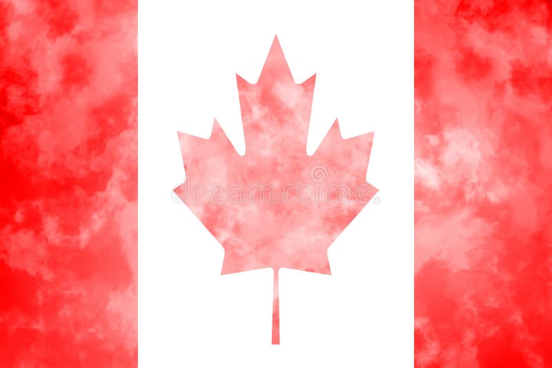 Canadian Flag with Texture. Template for Design Stock Illustration ...
