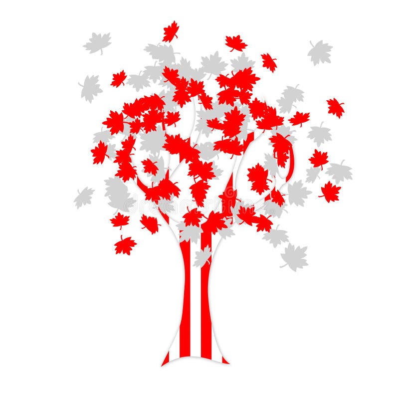 Canadian flag tree stock illustration. Illustration of backrgound ...