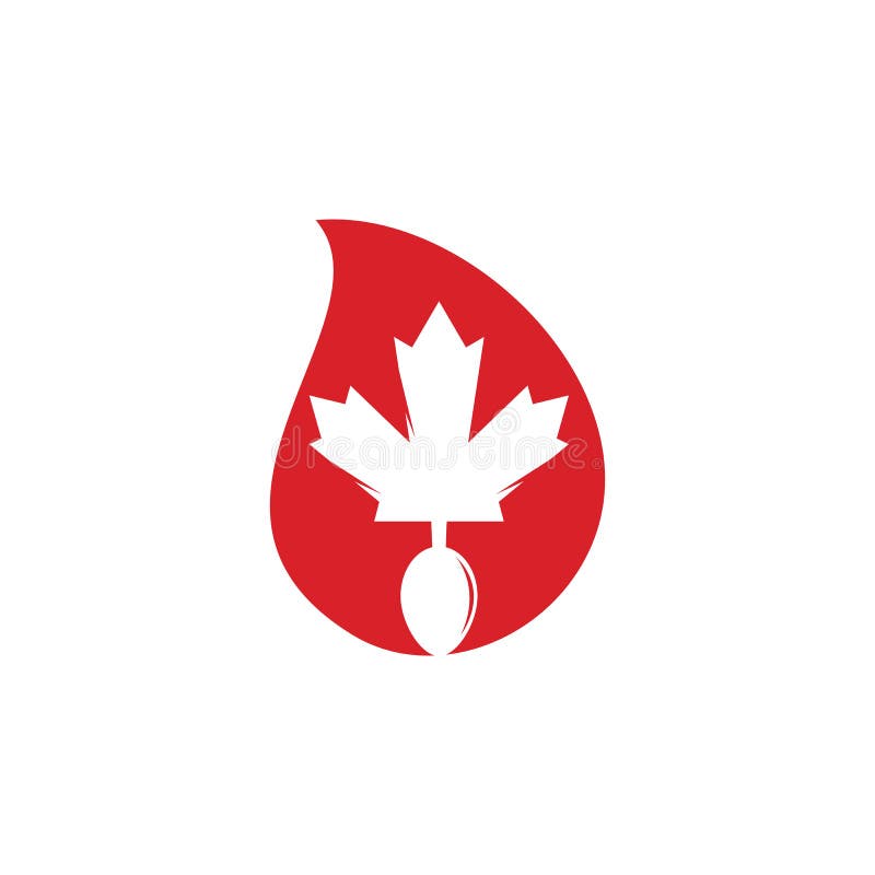 Canadian Food Drop Shape Concept Logo Concept Stock Vector ...