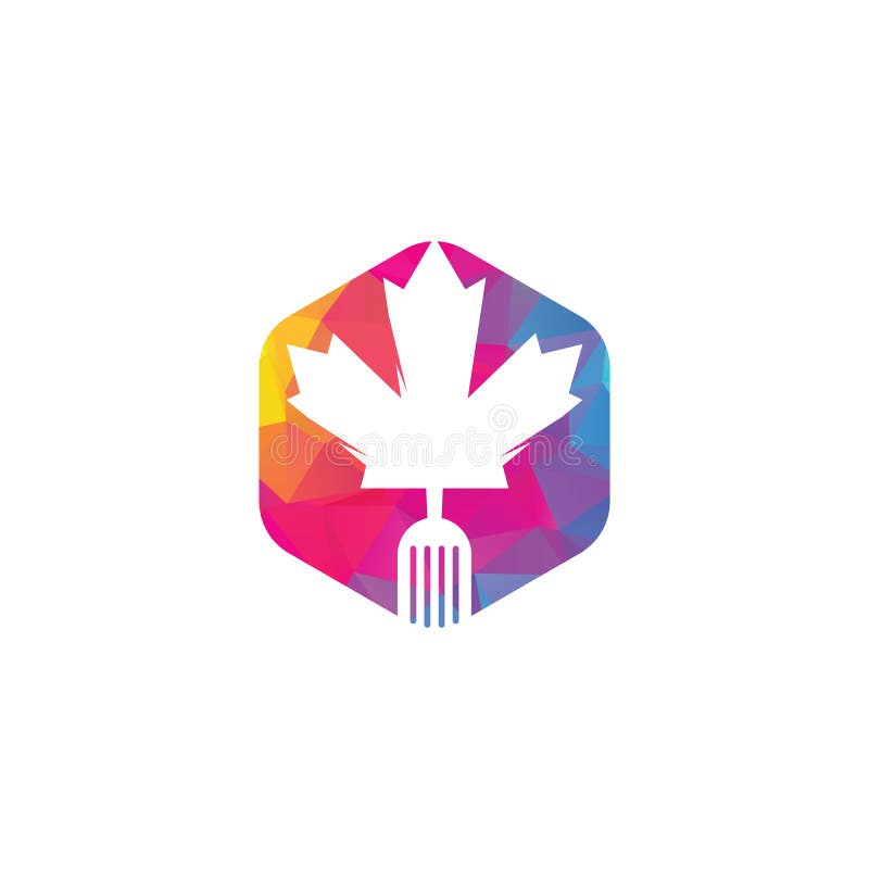 Canadian Food Logo Concept Design. Stock Vector - Illustration of ...