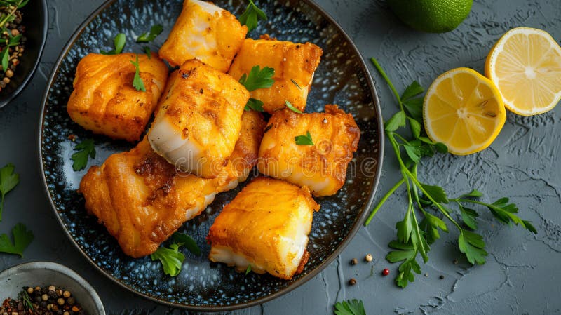 Canadian Fried Cod Crispy Batter - Traditional Culinary Photo, Stock ...