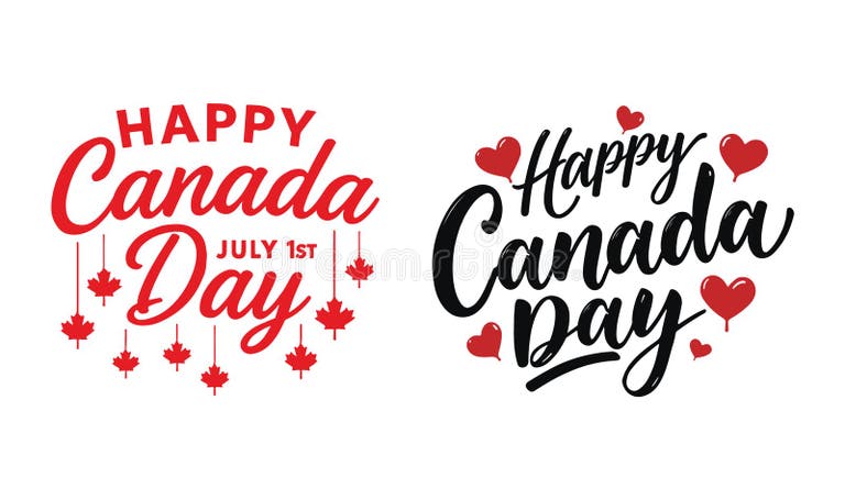 Happy Canada Day Text Illustrations and Vectors Stock Vector ...