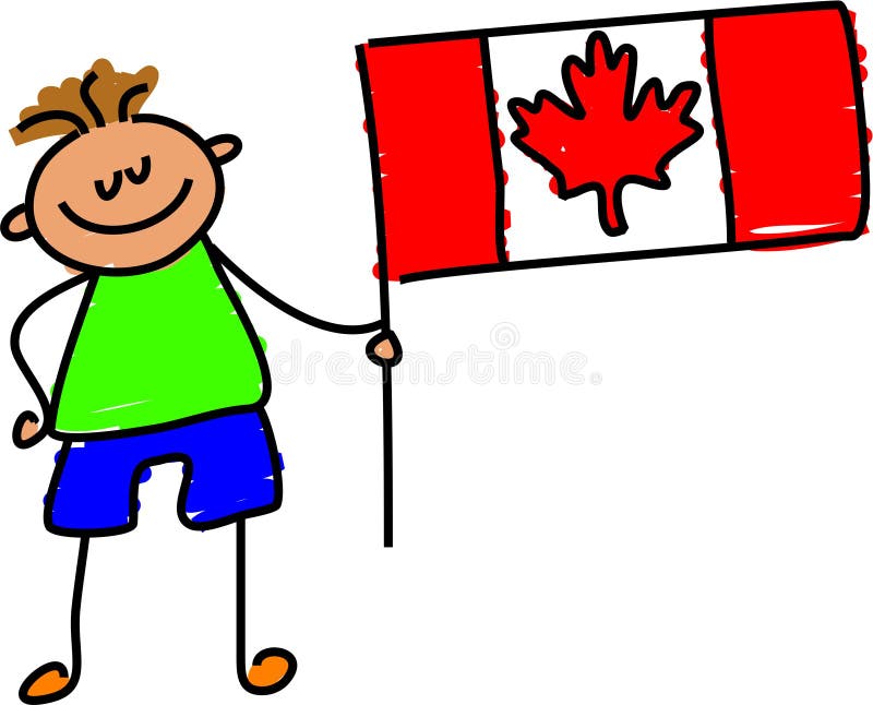Canadian kid stock illustration. Illustration of isolated - 666189